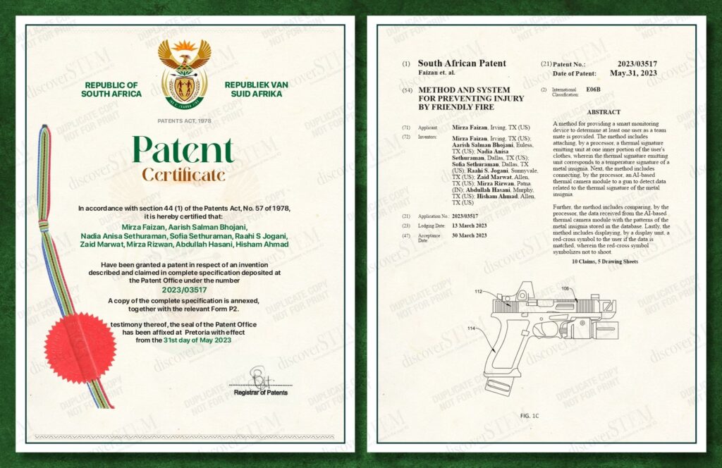 Patent Granted: Method and system for preventing injury by friendly ...